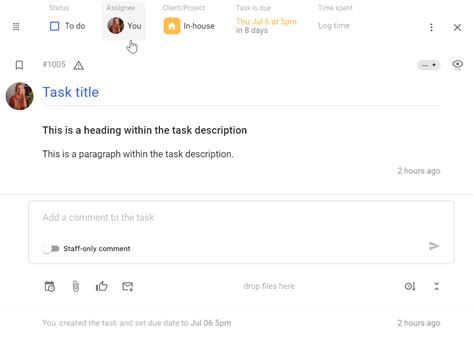 Creating Tasks Support Todo Vu Time Tracking Billing