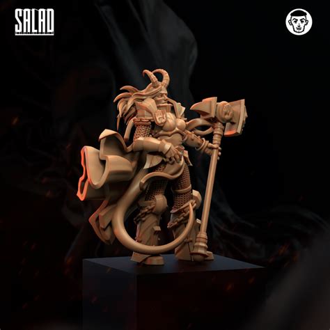 3d Printable Hellborn Paladin By Creaperbone Miniatures