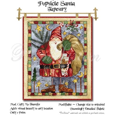 Second Life Marketplace Popsicle Santa Tapestry
