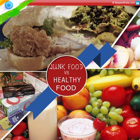 Junk Food Vs Healthy Food India