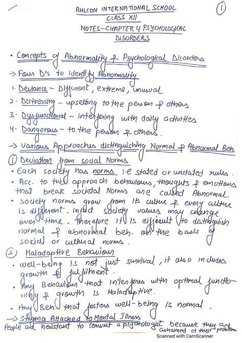 Chapter Notes Of Psychology Ncert Introduction To Psychology Studocu