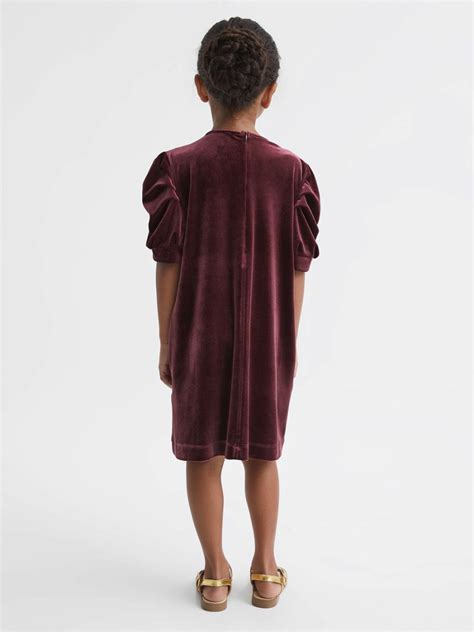 Reiss Ellie Velvet Dress In Berry Endource