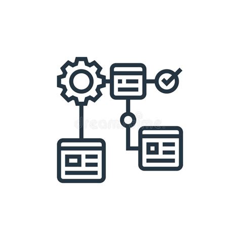 Hierarchy Structure Vector Icon Isolated On White Background Outline Thin Line Hierarchy