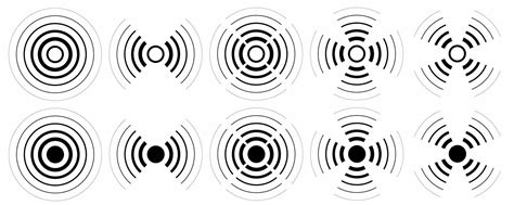 Sonar Sound Icon Set Isolated On White Background 20410519 Vector Art