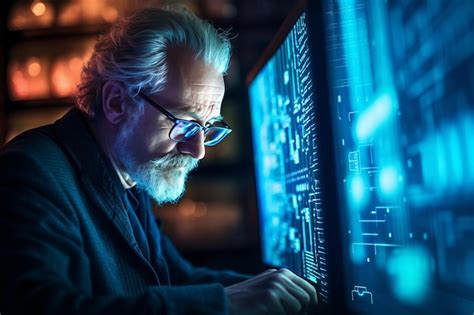 Premium Photo Empowering Elderly Cyber Security Coexists With