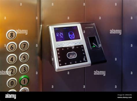 The Fingerprint Access Control Terminal With Face Recognition Function Installed In The Elevator