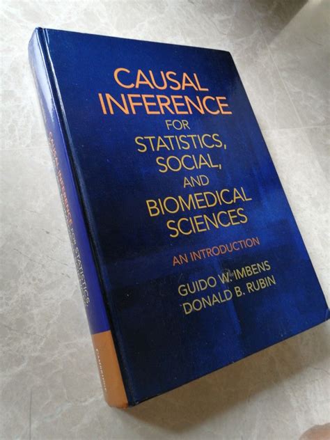 Causal Inference For Statistics Social And Biomedical Sciences