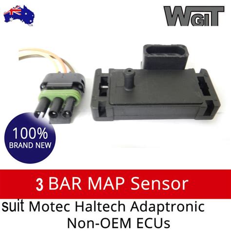 Universal Fit 3 Bar Map Sensor To For Motec Haltech Adaptronic Non Oem Ecus Braumach Auto Parts