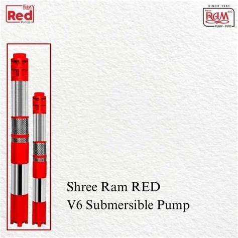 10 Hp Submersible Pump Set Shree Ram Red V6 Submersible Pump Mild
