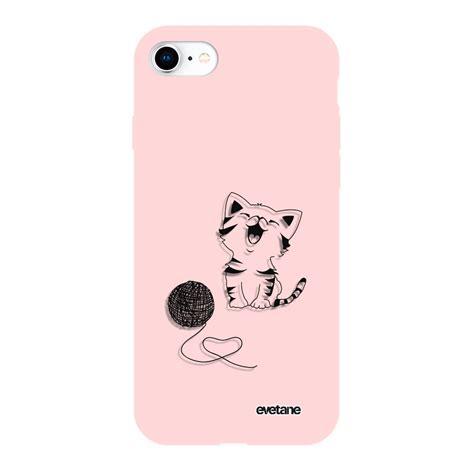 Sur Coque Silicone Liquide Pour Iphone Iphone Se Chat Et Laine Evetane
