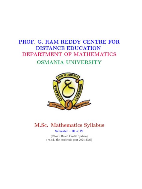 Syllabus Maths Sem3 4 Pdf Variance Normal Distribution