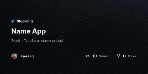 Name App StackBlitz