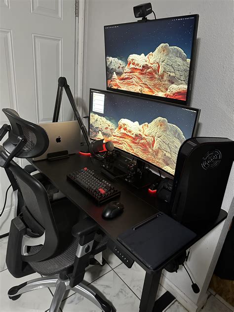 first desk setup thoughts r workspaces