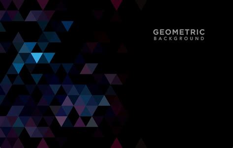 Fondo geométrico abstracto con formas triangulares Vector Premium