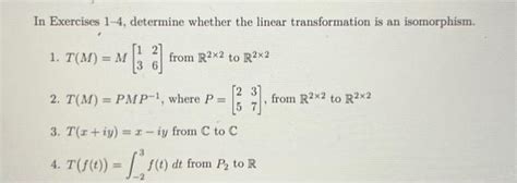 solved in exercises 1 4 determine whether the linear