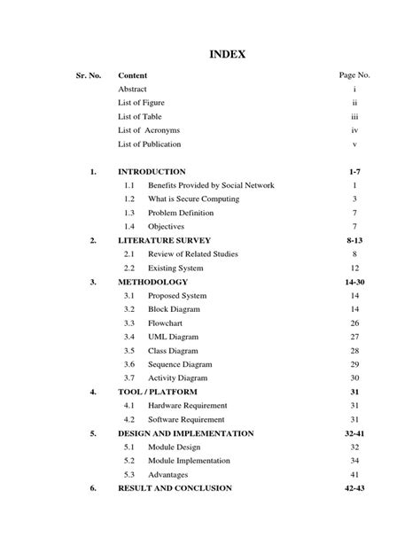 Index Sr No Content Pdf Computers