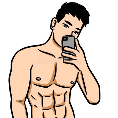 Homme Sexy De Bande Dessine Sur Le Fond Blanc Illustration Stock