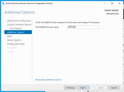 Installing Active Directory Domain Services In Server Manage Introserv