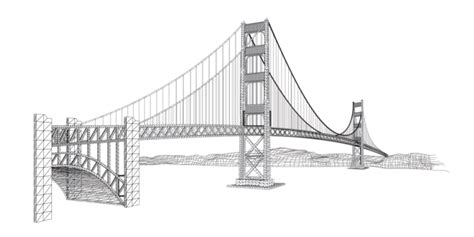 桥梁线稿