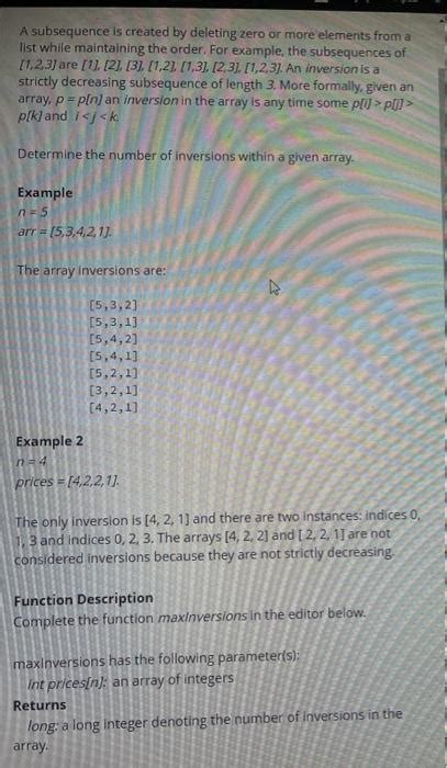 Solved A Subsequence Is Created By Deleting Zero Or More Chegg