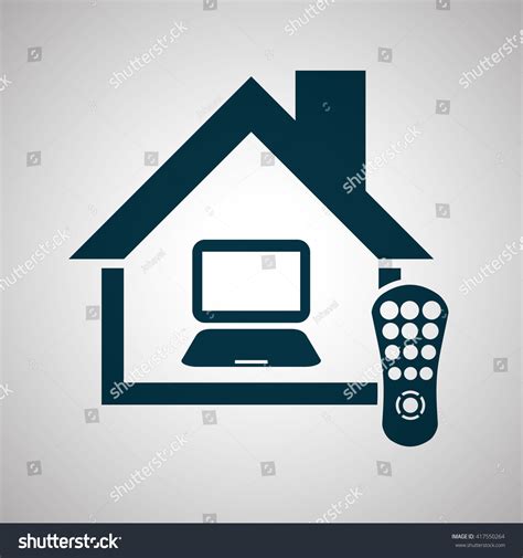 Smart Home Design Technology Icon System Stock Vector Royalty Free