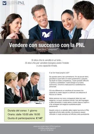 Vendere Con Successo Con La PNL PDF