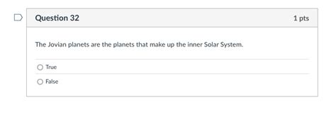 Solved Question 321 PtsThe Jovian Planets Are The Planets Chegg