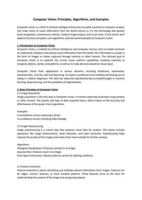 SOLUTION Computer Vision Principles Algorithms And Examples Studypool