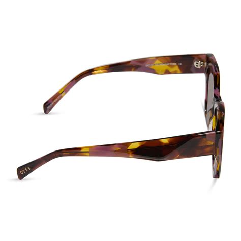 Evie Cateye Sunglasses Torino Tortoise And Brown Diff Eyewear