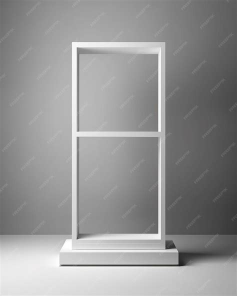 Premium Photo Empty Luxury Rectangular Display Stand In Portrait Layout D