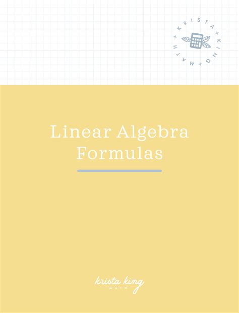 Linear Algebra Linear Algebra Math Operations On One Matrix Solving Linear Systems