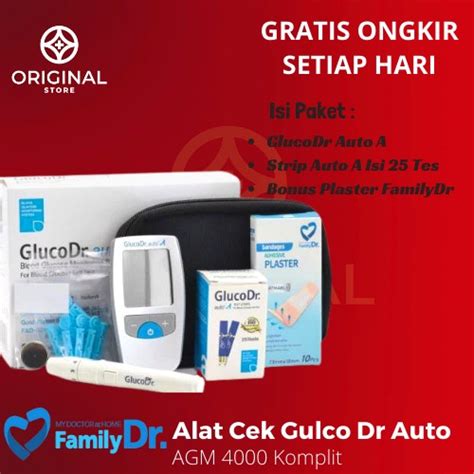 Jual Alat Cek Tes Gula Darah GlucoDr Auto Gluco Dr AGM 4000 AGM4000 Glukosa Shopee Indonesia