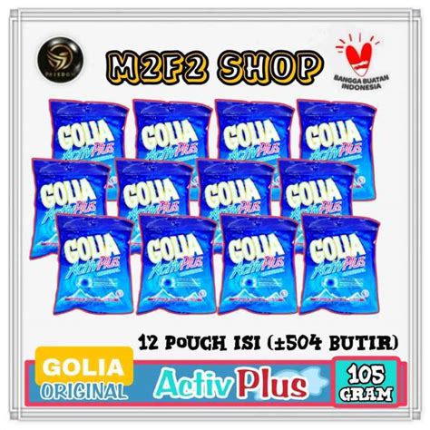 Promo Permen Golia Activ Plus Original Rasa Mint 105 Gr Kemasan 12