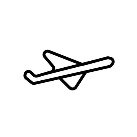 Flicko Plane Flying Outline Vector Icon Thin Line Black Plane Flying