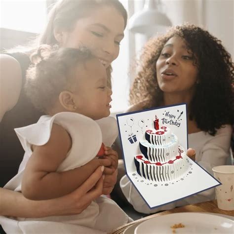 Happy Birthday Carte De Vœux Pop Up 3d Pour Maman Papa Enfants Femmes