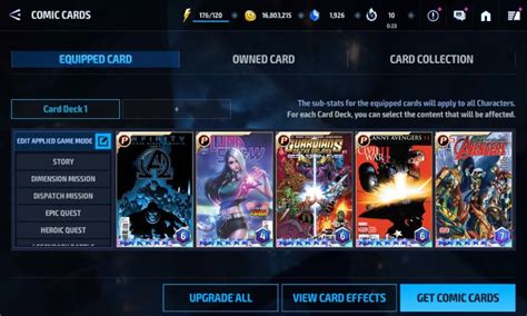 My Card Set Plan Marvel Future Fight