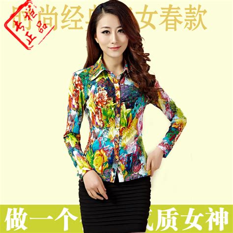哥弟新款女装2014春款锦纶网纱气质玫瑰花长袖修身衬衫女衬衣大码luo诚信为本