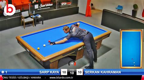 Sarp Kaya Vs Serkan Kahraman 3 Cushion Billiards Championship Stage 2
