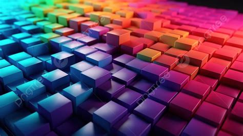 バナーやデスクトップのイラストに最適な 3d レンダリングされたカラフルなキューブの壁紙 3d ジオメトリ 3d アート D の抽象背景