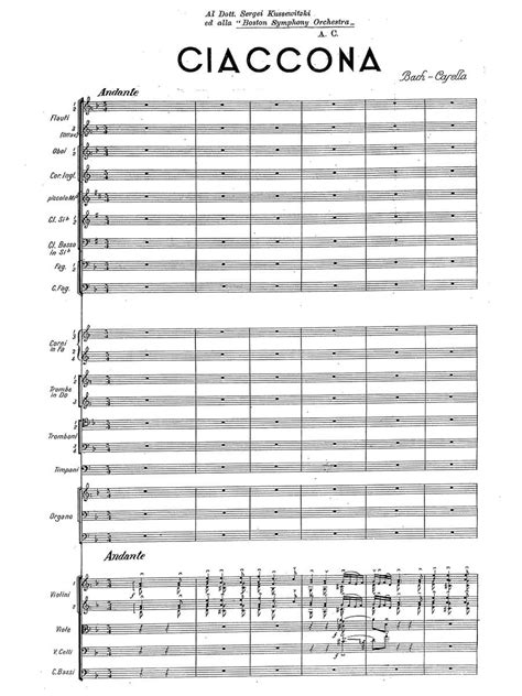 Bach Johann Sebastian Casella Alfredo Ciaccona