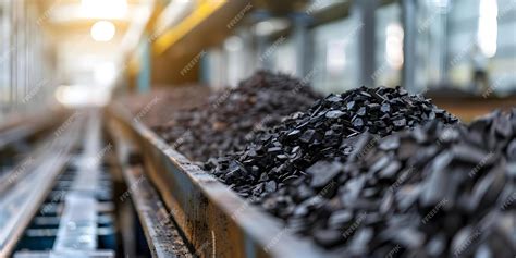 Biomass Moved To Pyrolysis Reactor For Biochar Production Via Conveyor System Concept Biomass