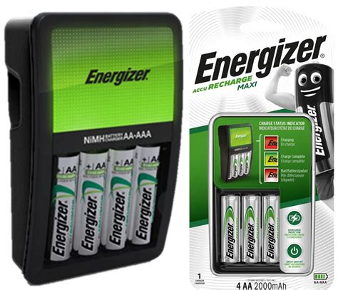 Ładowarka Energizer Maxi Aa Aaa 4x Akumulatorki Plus Power R6 2000mah