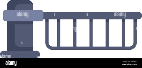 Automatic Barrier Gate Closing Down Limiting Access To Private Area