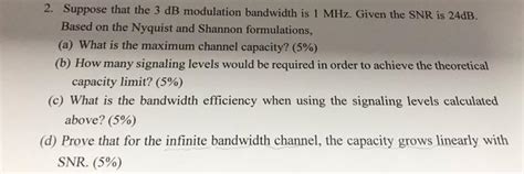 2 suppose that the 3 db modulation bandwidth is 1