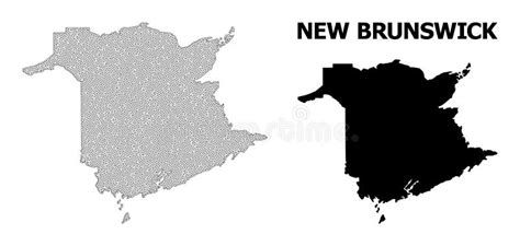 Polygonal Wire Frame Mesh High Resolution Vector Map Of New Brunswick Province Abstractions