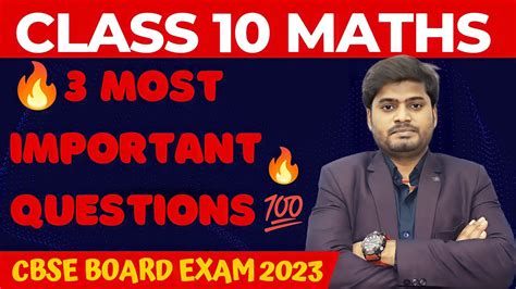 CBSE Class 10 Math Important Questions Part 1 NCERT Questions Class 10