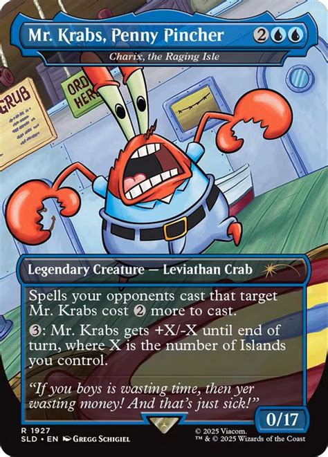 Charix The Raging Isle [mr Krabs Penny Pincher] Foil Secret Lair