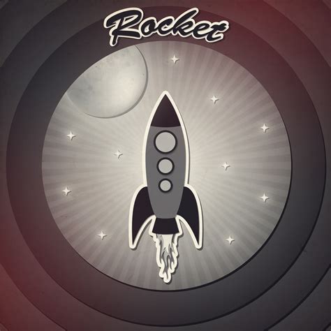 Vintage Rocket Vector