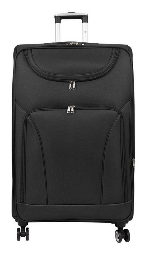 Monopol® Trolley Jumbo Xxl 88 Cm 4 Rollen Mit Dehnfalte Schwarz