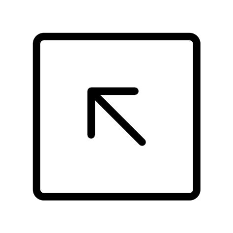 Arrow Square Up Left Thin Vector Svg Icon Svg Repo